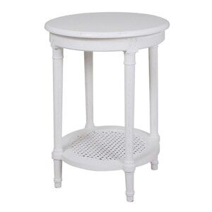 Polo Wooden Round Occassional Table - White