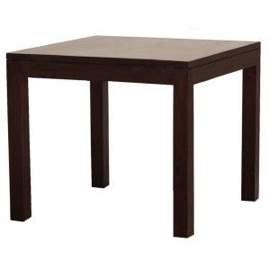 Amsterdam Solid Mahogany Timber 90cm Square Dining Table - Chocolate