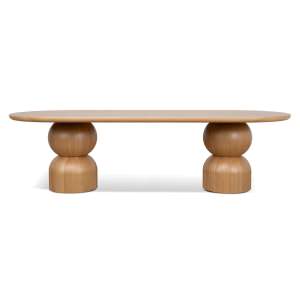 Larvo Wooden Oval Dining Table, 280cm, Natural