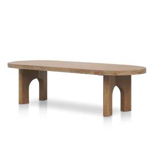 Martello Elm Timber Oval Dining Table, 280cm, Natural
