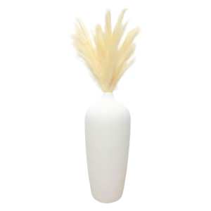 Marly Clay Floor Vase, Large, White