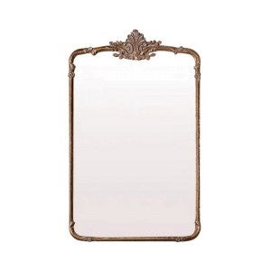 Ingrid Baroque Iron Frame Petite Wall Mirror, 87cm
