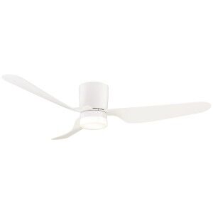 City DC Ceiling Fan with LED Light, 130cm/52', White