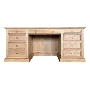 Hermitage Oak Timber Executive Desk, 180cm, Natural Oak
