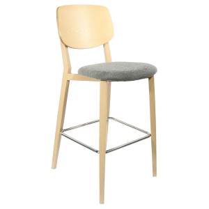 Durafurn Atlanta Rectella Commercial Grade Bar Stool, Timber Back ...