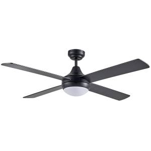 Martec Link AC Ceiling Fan with Light, 122cm/48", Matt Black