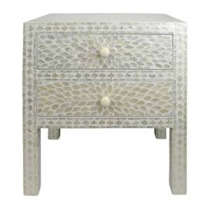 Cheyenne Shell Inlaid Bedside Table