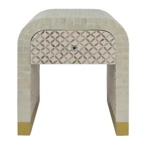 Dorado Shell Inlaid Bedside Table