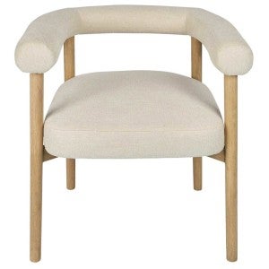 Manningham Fabric & Timber Carver Dining Chair