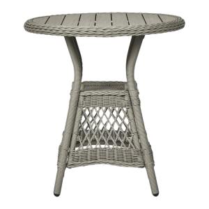 Marco Synthetic Wicker Round Outdoor Dining Table, 70cm, Grey