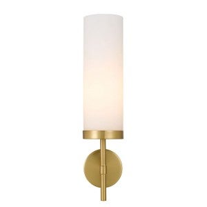 Garot Metal & Glass Wall Light, Antique Gold / Opal