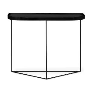 Porter Steel & Timber Tray Top Console Table, 92cm, Black / Black