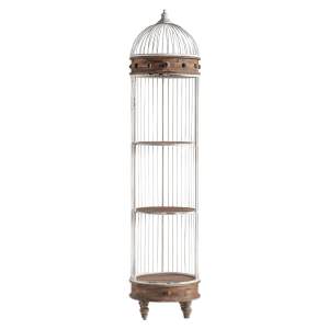 Georgia Metal & Timber Bird Cage Display Shelf
