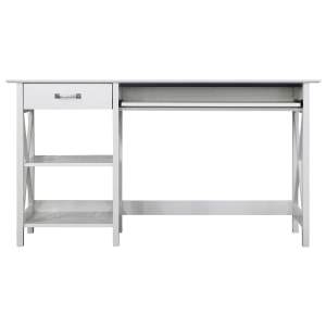 Nacy Farmhouse Computer Desk, 140cm, White