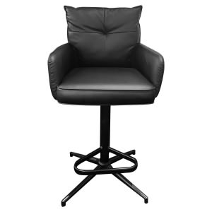 Kevin Faux Leather & Metal Gas Lift Bar Stool