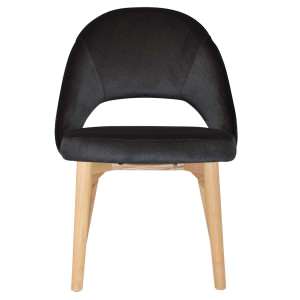 Chevron Commercial Grade Regis Fabric Dining Chair, Timber Leg ...