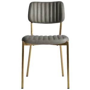 Kansas Commercial Grade Pelle Fabric & Stainess Steel Dining Chair ...