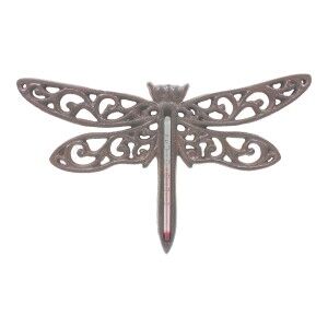 Cast Iron Dragonfly Garden Thermometer