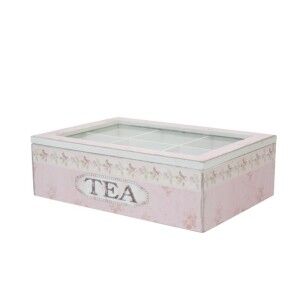 Camila Wooden Tea Box, Large, Pink