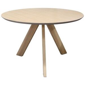 Ace Wooden Round Dining Table, Natural