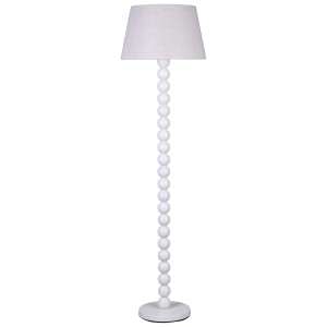 Pearl Orb Metal Base Floor Lamp, Whisper White