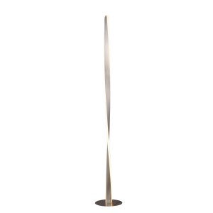 Enhalus Metal Twist LED Floor Lamp, Brushed Chrome