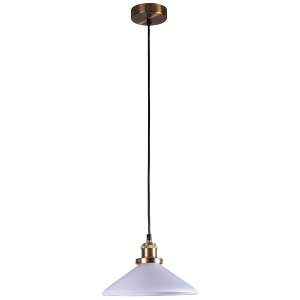 Gemma Glass & Metal Pendant Light, White