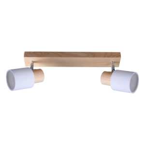 Daphne Wood & Fabric LED Spotlight, 2 Light