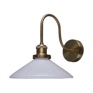 Gemma Glass & Metal Wall Light, White