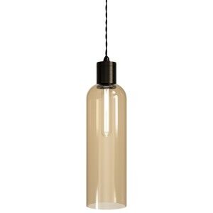 Parlour Elong Pendant Light, Amber / Iron