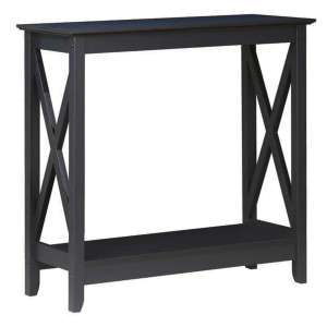 Vacne Wooden Console Table, 80cm, Black