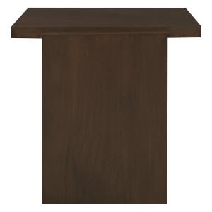 Hudson Mindi Wood Block Side Table, Walnut