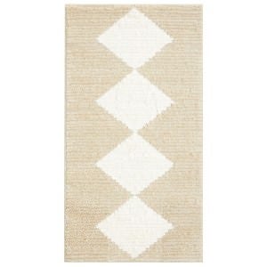 Marigold Payton Diamond Modern Rug, 150x80cm, Ivory