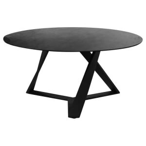 Ariso Ceramic Glass Top Round Coffee Table, 90cm