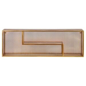 Luxe Copper Mesh Wall Shelf
