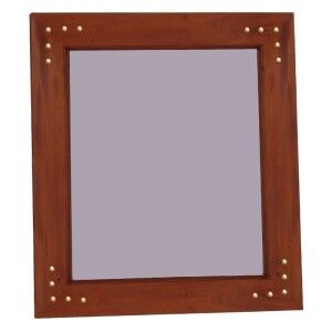 Labobo Stud Mahogany Timber Frame Wall Mirror,120cm, Mahogany