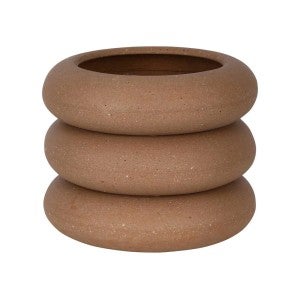 Little Fatty Polystone Pot, Small, Clay
