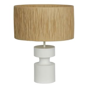Marni Table Lamp, Raffia Drum Shade