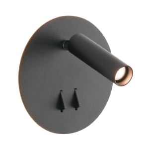 Osbourne Aluminium Adjustable LED Wall Light, Black