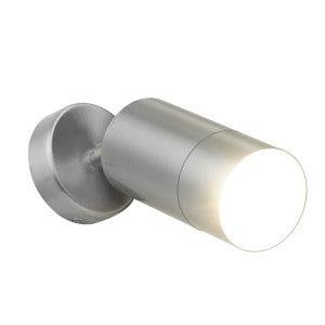 Eliza II IP65 Stainless Steel Adjustable Wall Spotlight, Silver
