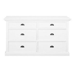 Halifax Solid Mahogany Timber 6 Drawer Dresser