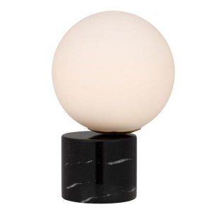 Novio Marble & Glass Table Lamp, Black