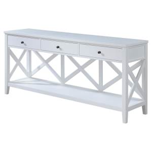 Winford Rubberwood Timber Console Table, 176cm, White