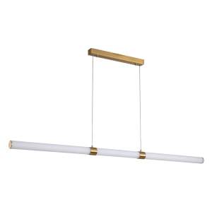 Maxwell Dimmable LED Linear Pendant Light, CCT, Satin Brass