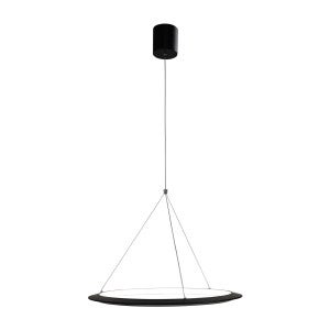 Saturn Metal Dimmable LED Halo Pendant Light, 60cm, CCT, Black