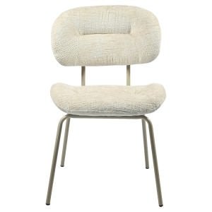 Solleftea Fabric & Metal Dining Chair, Pearl
