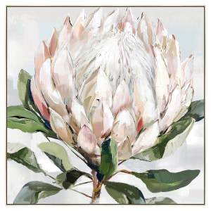 "Scraper Art Protea" Framed Canvas Wall Art Painting, Type A, 82cm
