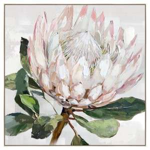 "Scraper Art Protea" Framed Canvas Wall Art Painting, Type B, 82cm
