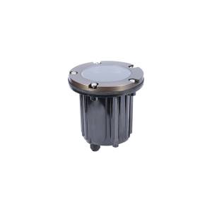 Dirka IP65 Brass Exterior LED Inground Light, Clear Cover, 12V, 5W ...