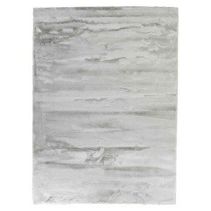 Plush Hand Tufted Shag Rug, 270x180cm, Light Grey